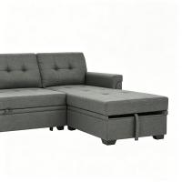 China Dual Side Cup Holders Tufted Pull out Sofa Bed for Movie Night Entertainment for sale