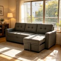 China Hidden Side Cup Tray Fold up Sofa Bed for Compact City Apartment Lounges for sale