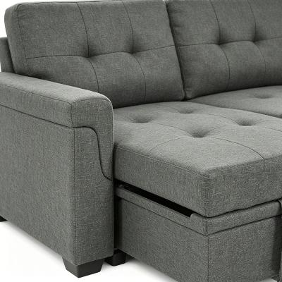 China Convenient Armrest Drink Holder Storage Sofa Bed for Minimalist Home Decor for sale