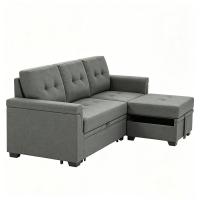 China Convenient Armrest Drink Holder Storage Sofa Bed for Minimalist Home Decor for sale