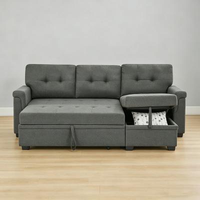 China Removable Side Cup Holder Fabric Convertible Sofa Bed for Student Dorm Rooms for sale