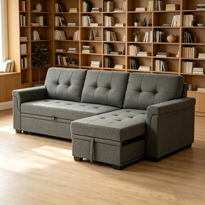China Wide Armrest with Cup Tray Tufted Sofa Bed for Small Family Living Rooms for sale