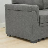 China Ergonomic Armrest Cup Tray Fabric Sofa Bed for Limited Space Studio Homes for sale