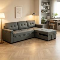 China One Step Fold out Fabric Sleeper Sofa Bed for Small Studio Apartment Homes for sale