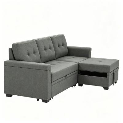 China Fast Fold up Dual Function Linen Sofa Bed for Compact City Condo Furniture for sale