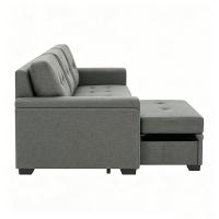 China Simple Pull Mechanism Fabric Convert Sofa Bed for Temporary Guest Bedroom for sale