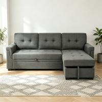 China Handy Pull out Tufted Convertible Sofa Bed for Minimalist Small Flat Decor for sale