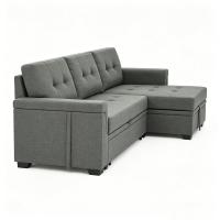China Space Transform Convertible Linen Sofa Bed for Young Single Person Condos for sale