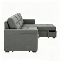 China Simple Switch Dual Purpose Linen Convert Sofa Bed for Budget Studio Flats for sale