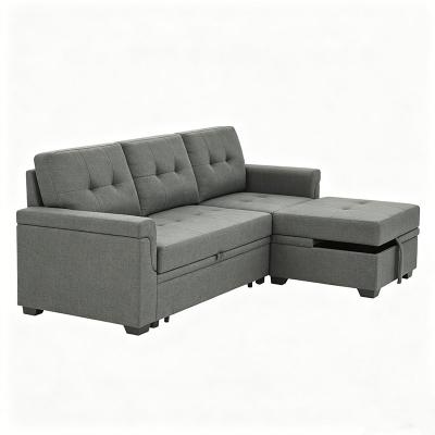 China Quick Fold Mechanism Linen Sofa Bed for Small Family Multi Function Space for sale
