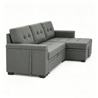 China Two Mode Pull out Fabric Convertible Sofa Bed for Downtown Tiny Apartments for sale