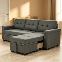 China Hand Tufted Fabric Pull out Sleeper Sofa Bed for Luxury Small Apartment Decor for sale