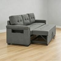 China Simple Grid Tuft Tufted Fold out Sofa Bed for Family Daily Rest Furniture for sale
