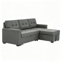 China Studio Flat Exclusive Linen Convertible Sofa Bed for One Room Apartment Decor for sale