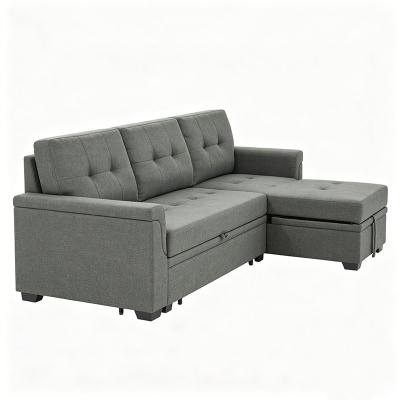 China Compact Multi Feature Fabric Convertible Sofa Bed for Tiny Urban Condo Decor for sale