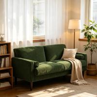 China Practical Corduroy Upholstered 2 Seater Sofa for Small Family Living Room Lounge Decoration for sale