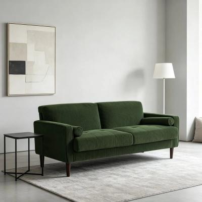 China Attractive Corduroy Upholstered Two Seater Sofa for Modern Household Living Room Interior Design for sale