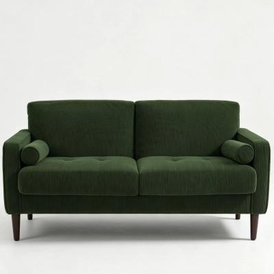 China Robust Frame Corduroy 2 Seater Sofa for Modern Home Living Room Daily Leisure Relax Application for sale
