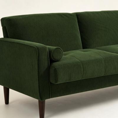 China Nice Texture Corduroy Fabric Two Seater Sofa for Home Living Room Interior Layout Furnishing for sale