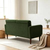 China Stable Structure Corduroy 2 Seater Sofa for Small Family Living Room Relaxing Sitting Purpose for sale