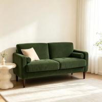 China Retro Modern Corduroy 2 Seater Sofa for Small Apartment Living Room Home Interior Decoration for sale