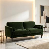 China Thick Cushion Corduroy Upholstered Two Seater Sofa Couch for Family Living Room Comfort Rest for sale