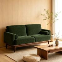 China Thick Cushion Corduroy Upholstered Two Seater Sofa Couch for Family Living Room Comfort Rest for sale