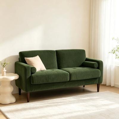China Stylish Upholstered Corduroy Two Seater Sofa for Small Apartment Living Room Space Furnishing for sale