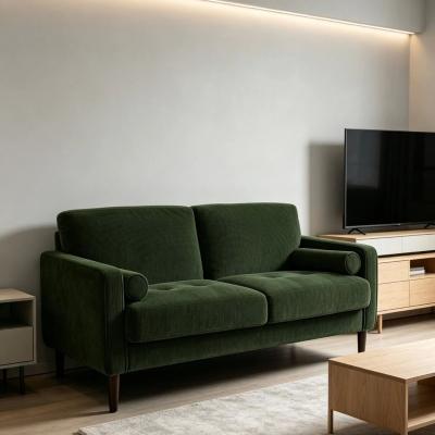 China High Comfort Padded Corduroy Two Seater Sofa for Residential Living Room Daily Relax Application for sale