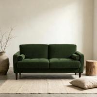China Durable Corduroy Fabric Two Seater Sofa for Compact Apartment Living Room Home Furniture Supply for sale