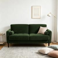 China Stable Frame Corduroy Two Seater Sofa for Compact Apartment Living Room Relax Sitting Purpose for sale