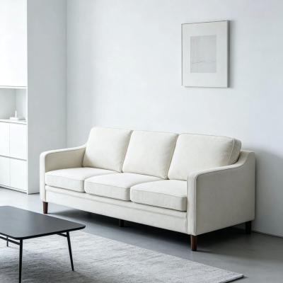 China Comfort Padded Three Seater Fabric Sofa for Family Living Room Daily Relax Rest Application for sale