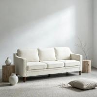China Comfort Padded Three Seater Fabric Sofa for Family Living Room Daily Relax Rest Application for sale