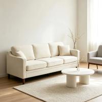 China Clean Appearance Three Seater Upholstered Sofa for House Living Room Cozy Space Creation for sale