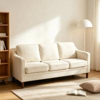 China Spacious Seating Fabric Three Seater Sofa for Modern Home Living Room Guest Reception Use for sale