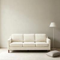 China Spacious Seating Fabric Three Seater Sofa for Modern Home Living Room Guest Reception Use for sale