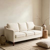 China Spacious Seating Fabric Three Seater Sofa for Modern Home Living Room Guest Reception Use for sale