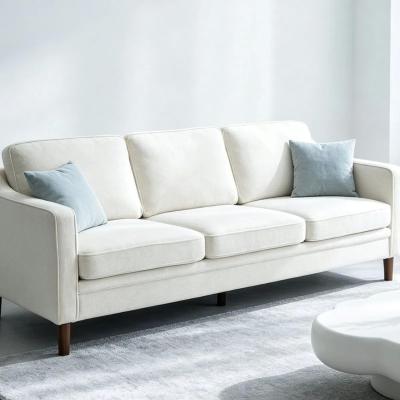 China Multi Functional Cream Three Seater Sofa for Studio Apartment Living Room Space Arrangement for sale