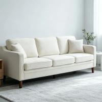 China Guest Friendly Three Seater Upholstered Sofa for Home Living Room Visitor Reception Needs for sale