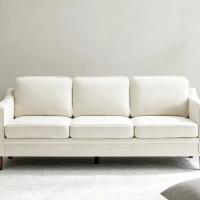 China Home Focused Cream Three Seater Sofa for Small Family Living Room Daily Leisure Activity Use for sale