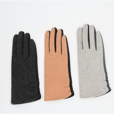 China Factory direct sale wool fabric winter women's back gloves warm hand waterproof\warm\breathable\comfortable for sale