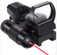 China Aluminium Alloy Red Dot Sight with Red Laser 1x22x33 Red and Green Illumination Combo for sale