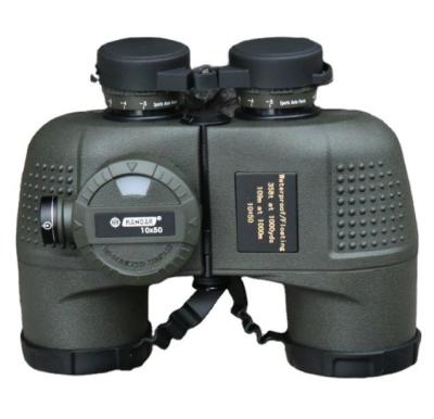 China 10x50 Waterproof Fogproof Binoculars with Internal Rangefinder and Compass for sale