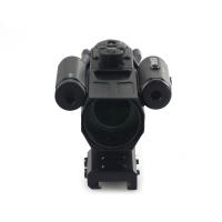 China 4x Magnification Aluminium Alloy Prismatic Scope with Red Laser Hunting Essential for sale