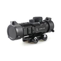 China 155mm Length Prismatic Scope Hunting 4x32 with Red Laser and Mini Red Dot for sale