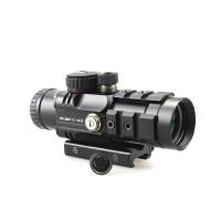 China 155mm Length Prismatic Scope Hunting 4x32 with Red Laser and Mini Red Dot for sale