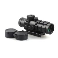 China 155mm Length Prismatic Scope Hunting 4x32 with Red Laser and Mini Red Dot for sale