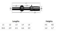 China 18.5oz 1-6x24 SFP Optic Sight AR-BDC3 Reticle 30 mm Tube with Fixed Parallax Setting for sale