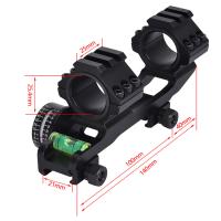 China Scope Mount Matte Black Finish Dual Rings Bubble Level and Angle Indicator for 21mm for sale