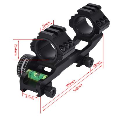 China Scope Mount Matte Black Finish Dual Rings Bubble Level and Angle Indicator for 21mm for sale